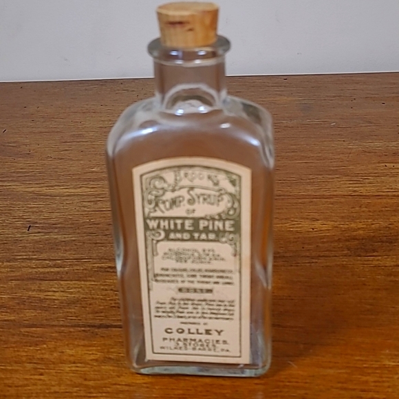 Art | Brooks Vintage Pine Tar Oil Glass Bottle Cork Mint | Poshmark